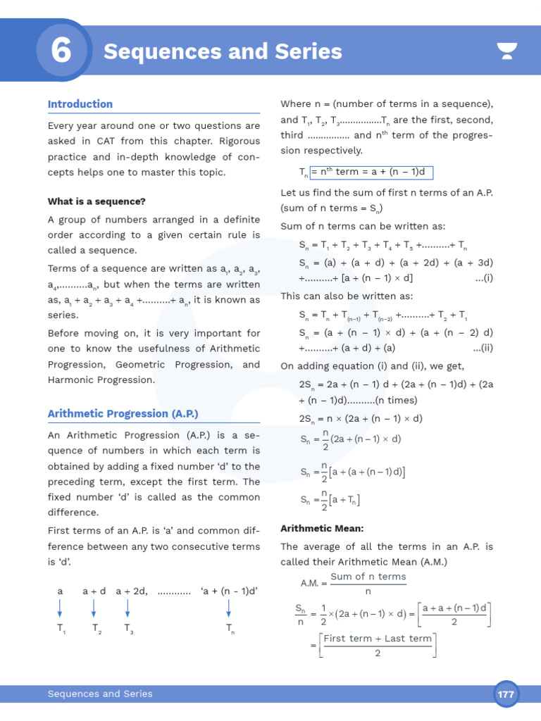 Sequence and Series | PDF | Summation | Mathematics