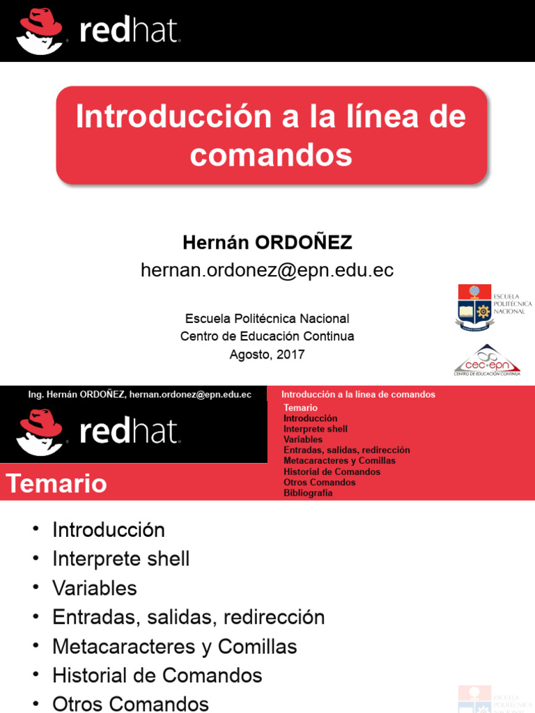 Introducción A La Línea de Comandos - ORDOÑEZ - HERNAN | PDF | Interfaz de línea de comando ...