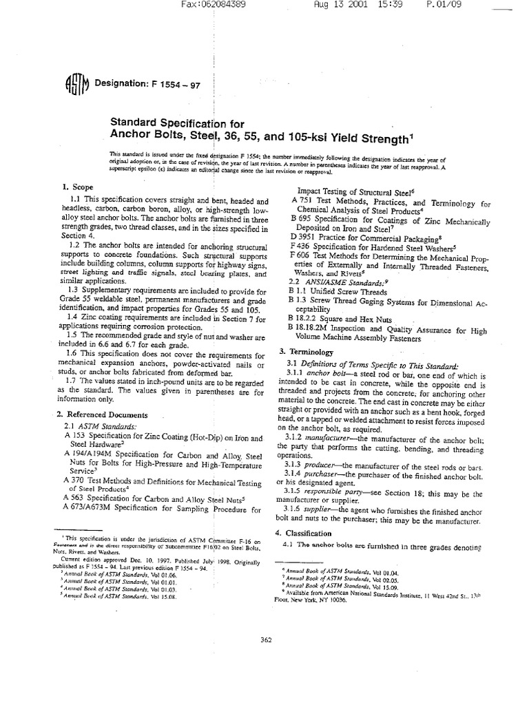 Astm F1554 | PDF