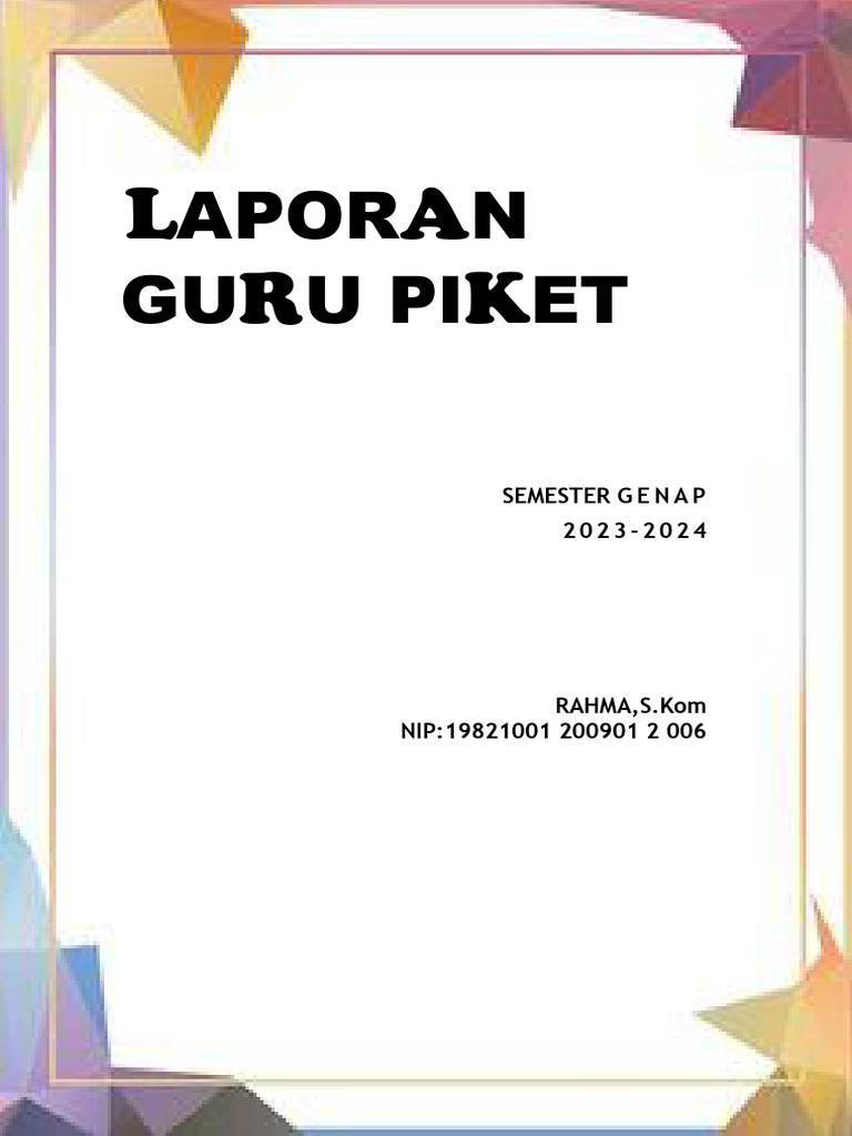 Laporan Piket + SK Rahma S.kom | PDF | Sains & Matematika