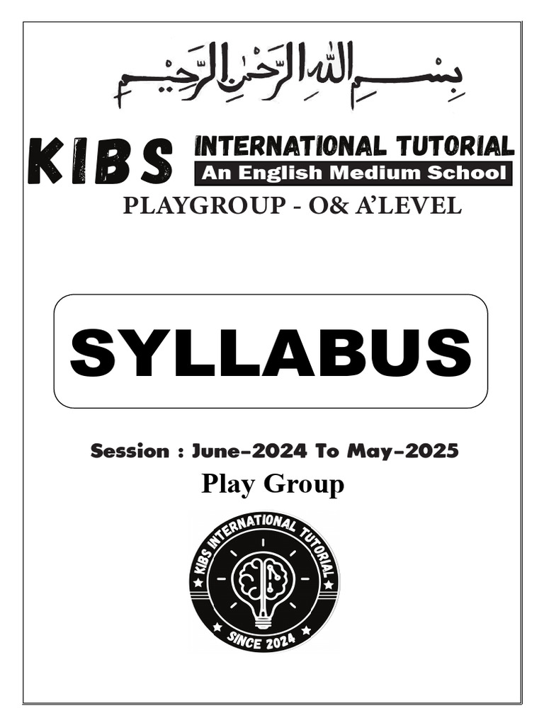 Playgroup Yearly Syllabus | PDF | Teachers