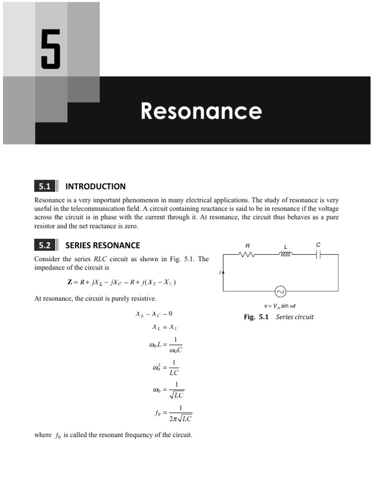 ECE 226-Chapter 1 Resonance | PDF | Resonance | Electrical Network