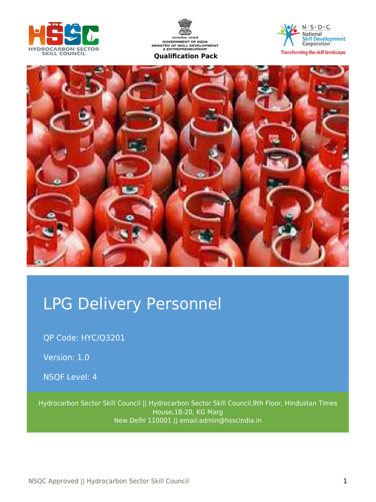 HYC Q3201 LPG Delivery Personnel | PDF | Hygiene | Liquefied Petroleum Gas
