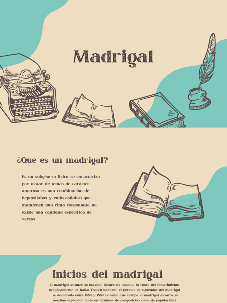 Madrigal | PDF | Poesía | Composiciones Musicales