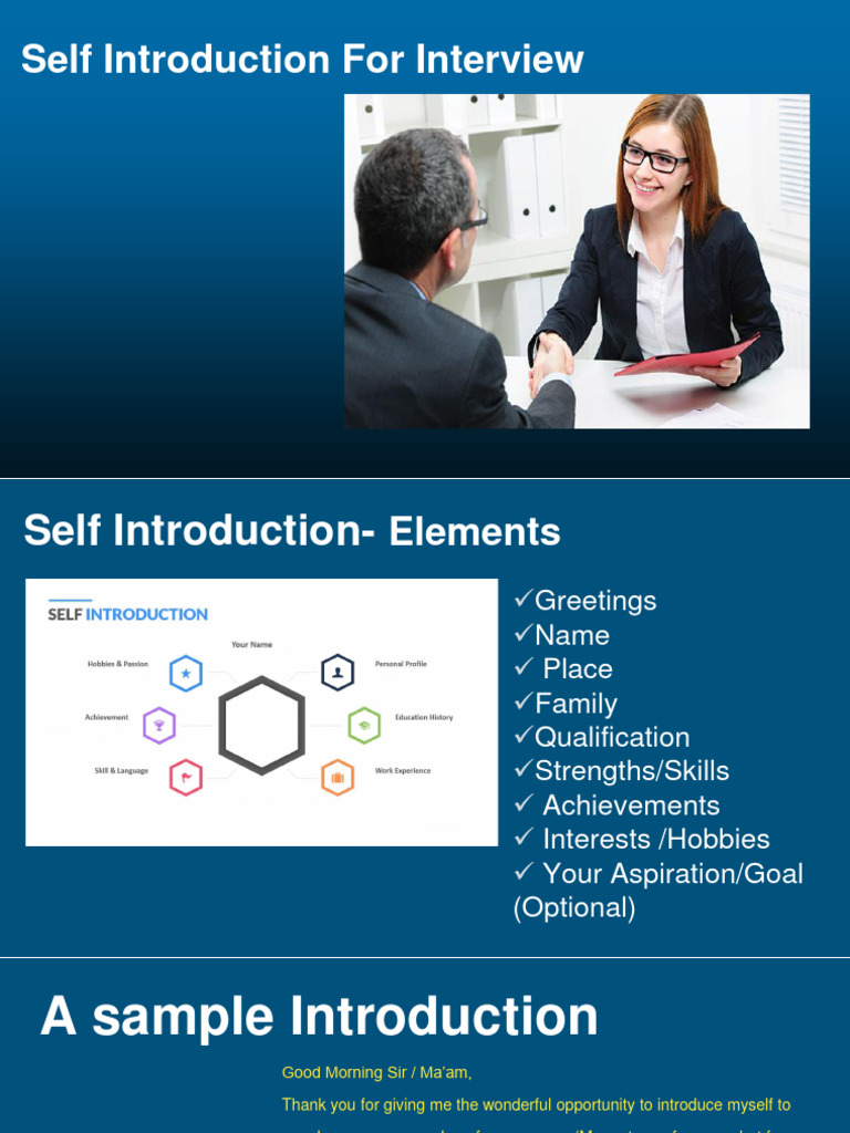 Self Introduction For Interview | PDF