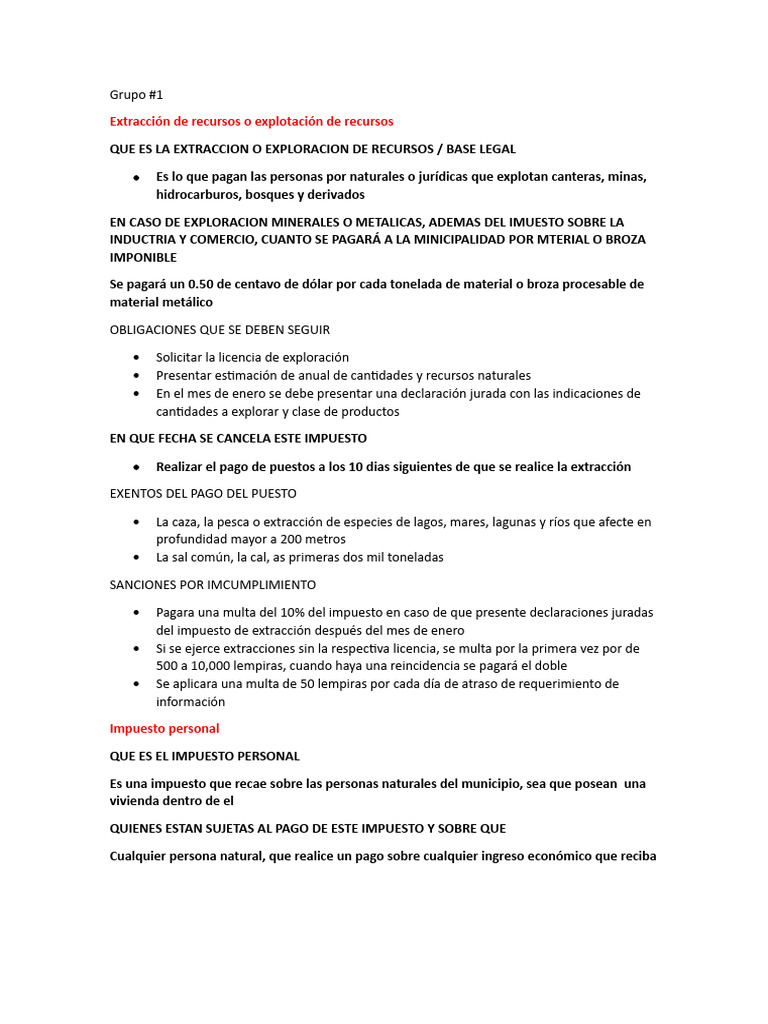 resumen de exposiciones | PDF | Impuestos | Entorno natural