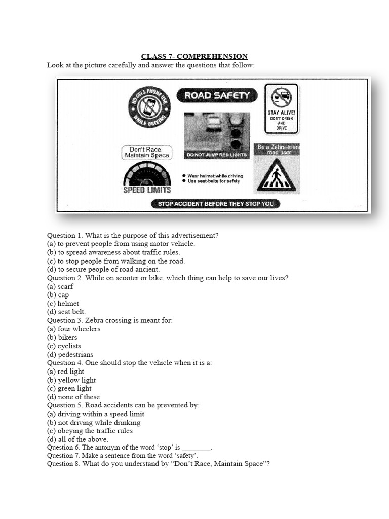 Comprehension Class 7 | PDF