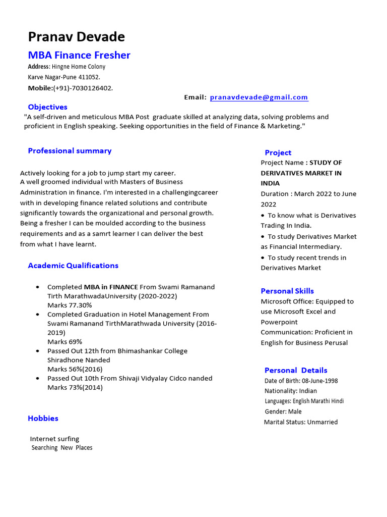 Naukri PranavDevade (0y 0m) | PDF