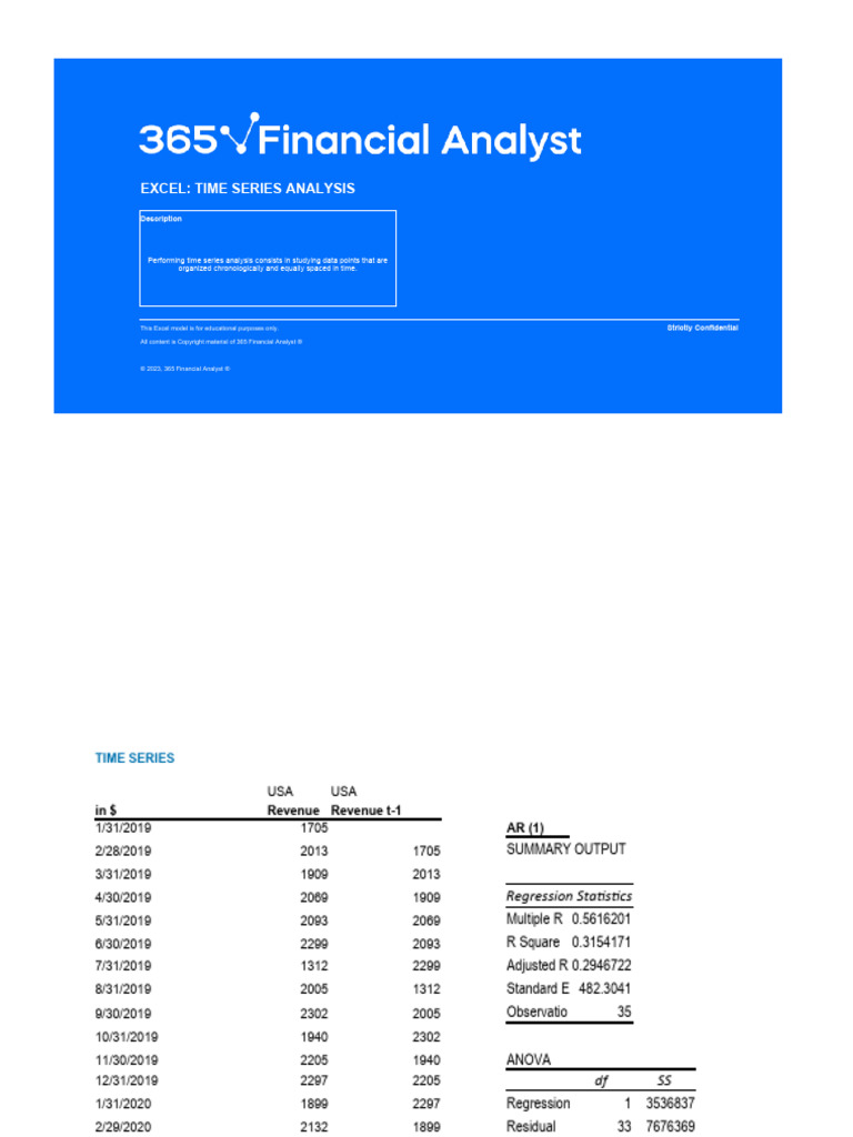 177 Excel Time Series Analysis | PDF | Errors And Residuals ...