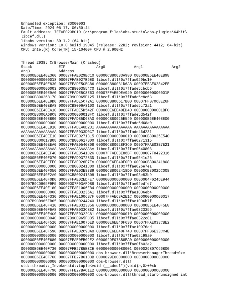 Crash 2024-06-17 06-50-44 | PDF | Operating System Technology ...