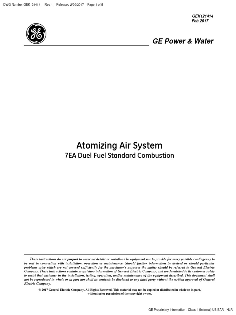 7EA Duel Fuel Standard Combustion | PDF | Valve | Fuels