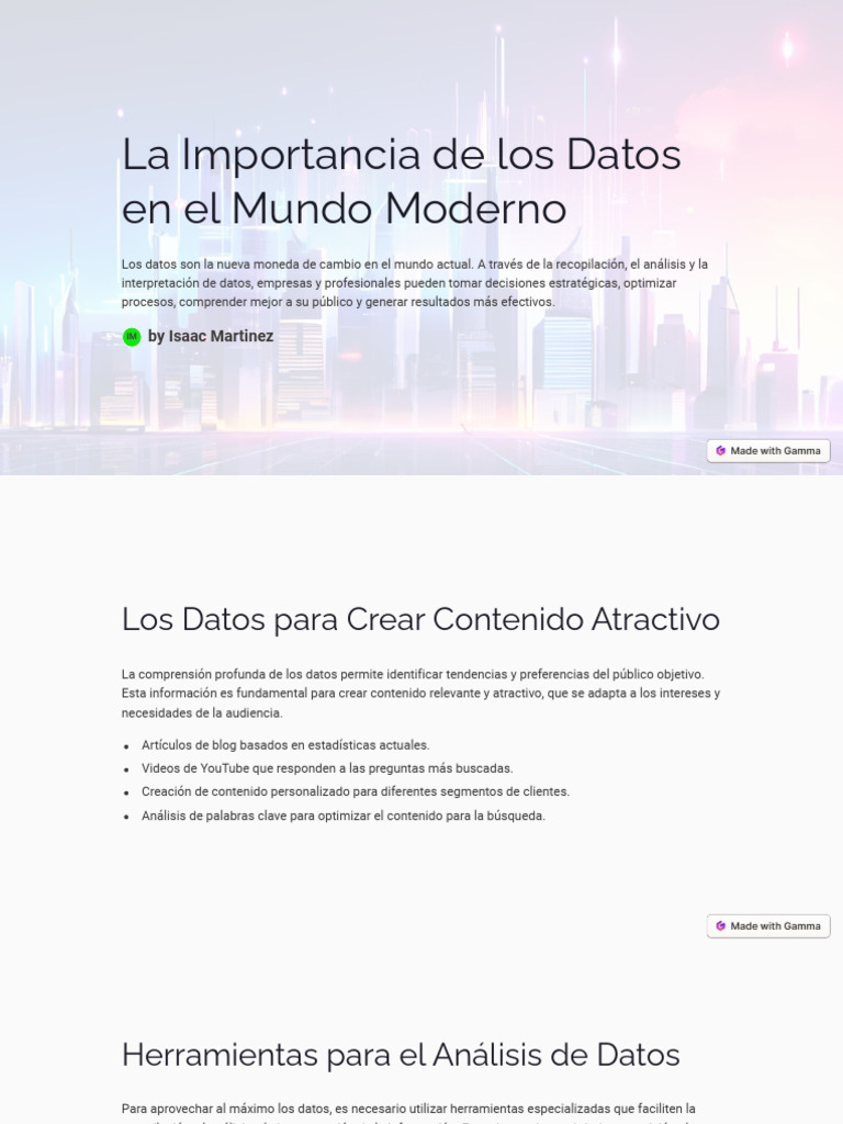 La-Importancia-de-los-Datos-en-el-Mundo-Moderno | Descargar gratis PDF ...