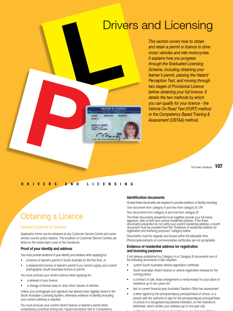 Drivers and Licensing: The Driver's Handbook The Driver's Handbook ...