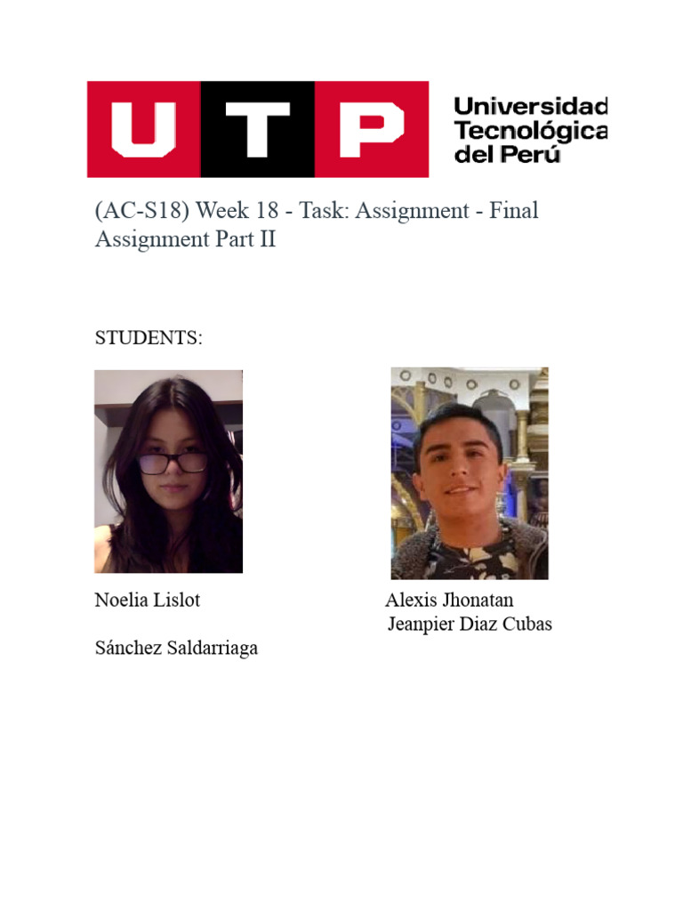 (AC-S18) Week 18 - Task Assignment - Final Assignment Part II | PDF