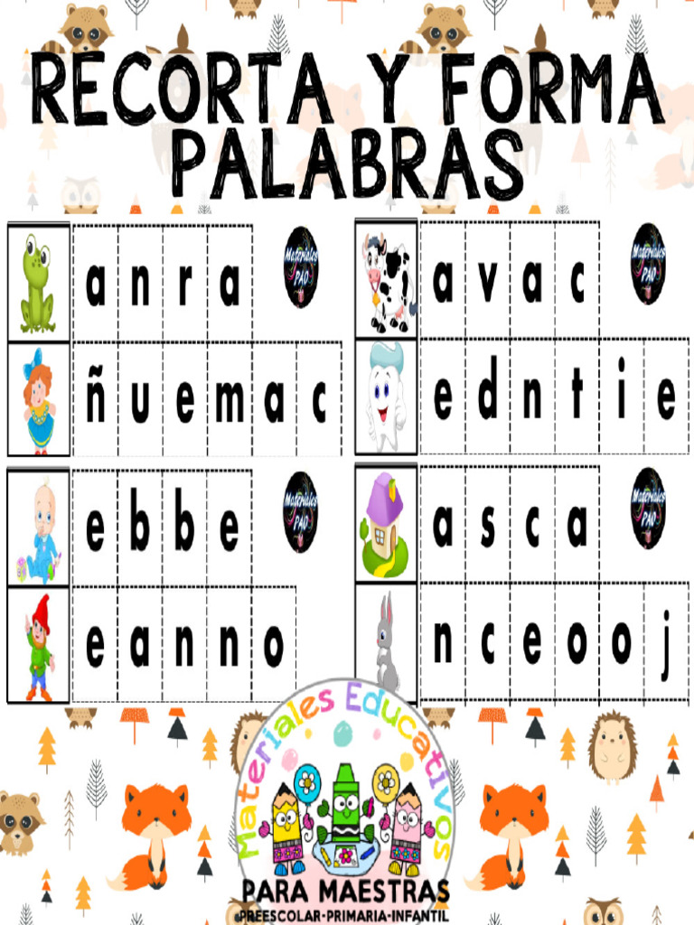 Lectoescritura para Formar Palabras Recopilado Por Materiales ...
