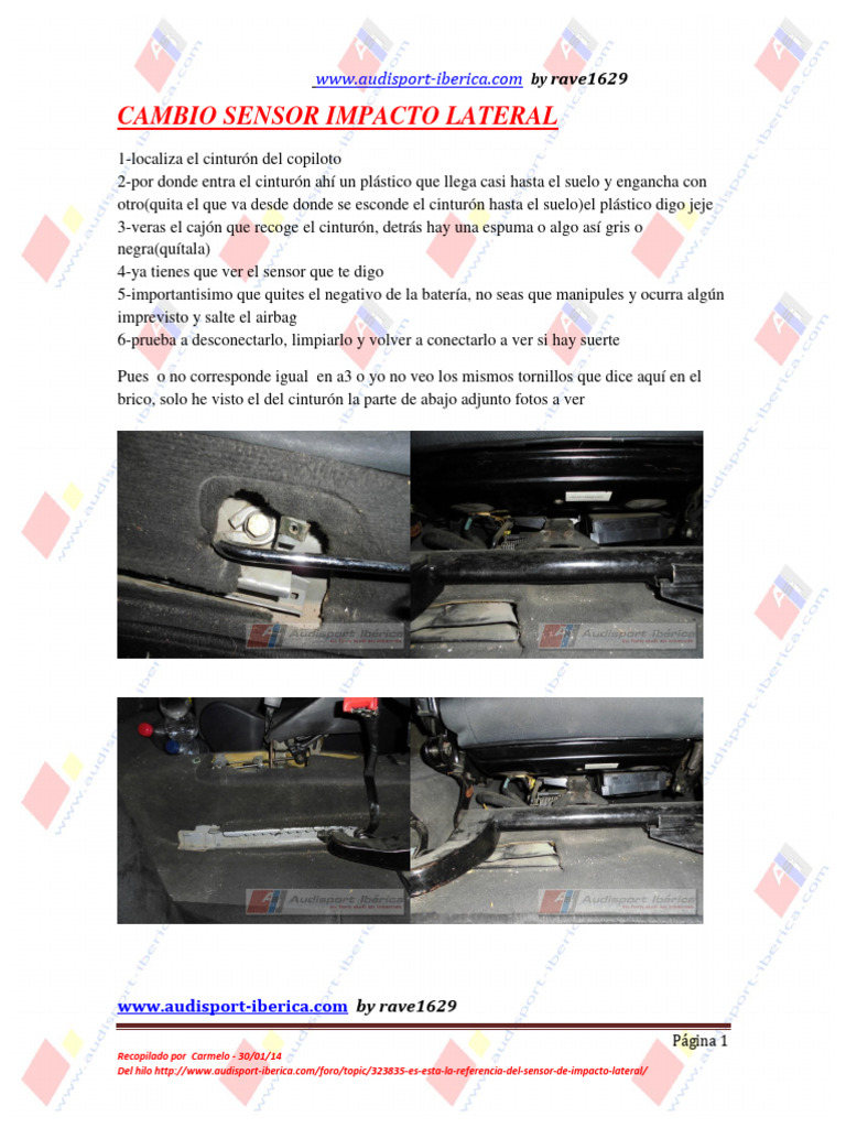 Cambiar Sensor Impacto Lateral by Rave1629 | PDF | Métodos y materiales ...