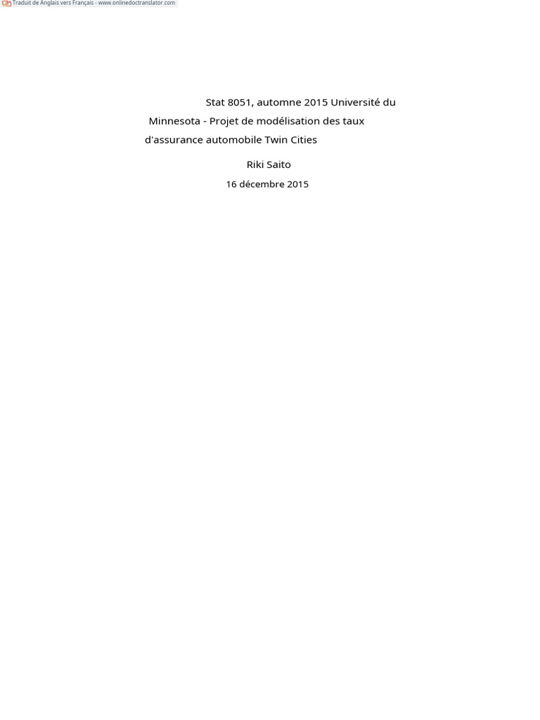 Insurance Project | PDF | Analyse de régression | Loi de probabilité