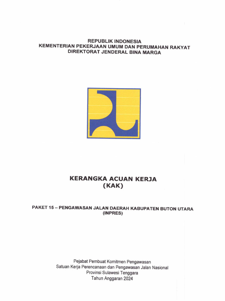 Dokumen KAK P15 | PDF | Teknologi & Rekayasa