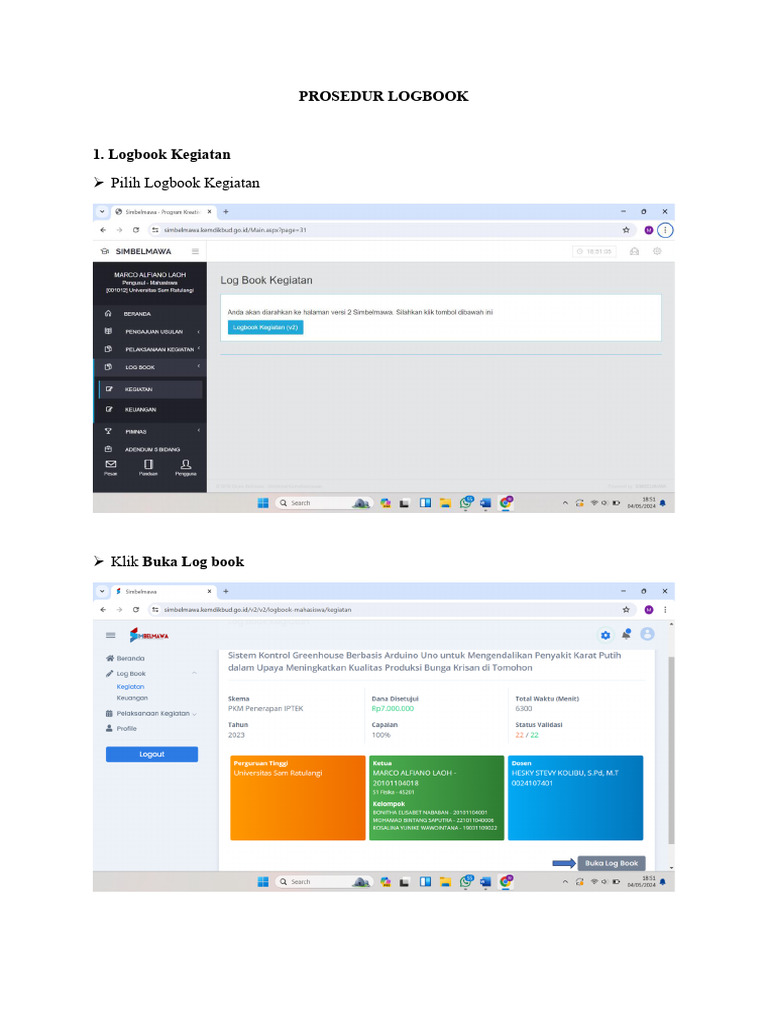 Prosedur Logbook | PDF