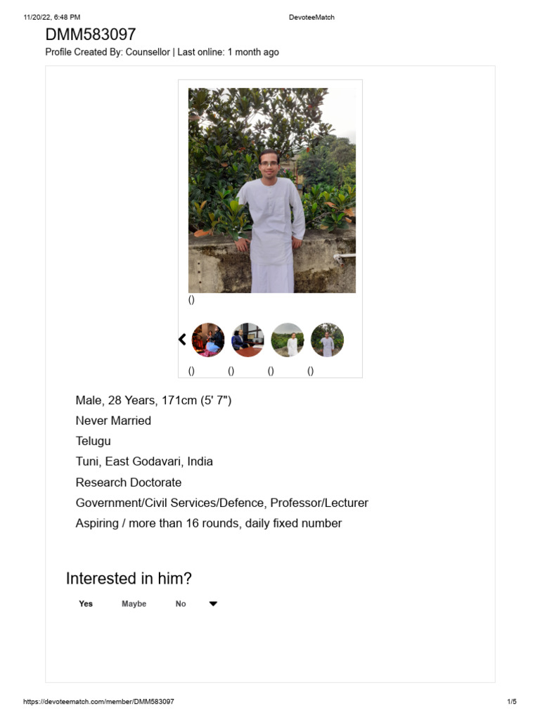 Devotee Match | PDF | Vaishnavism