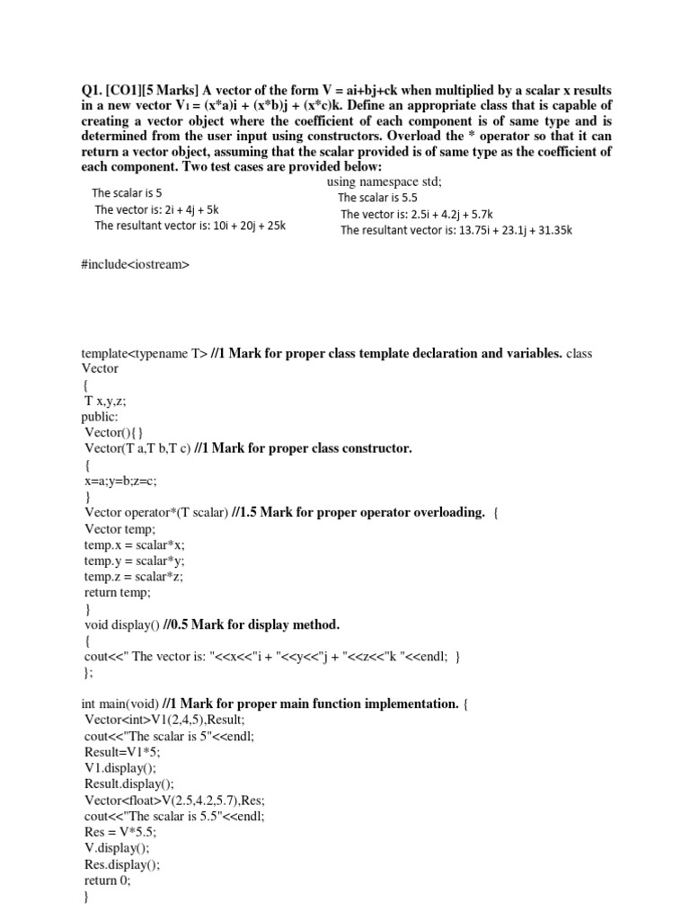 SDF-II - End Term Paper With Solution - Phase 1 - 2023 - Jiit | PDF | Euclidean Vector | Scalar ...