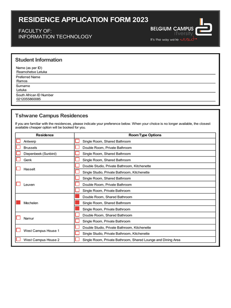 2023 Residence Application Form | PDF | Justice | Crime & Violence