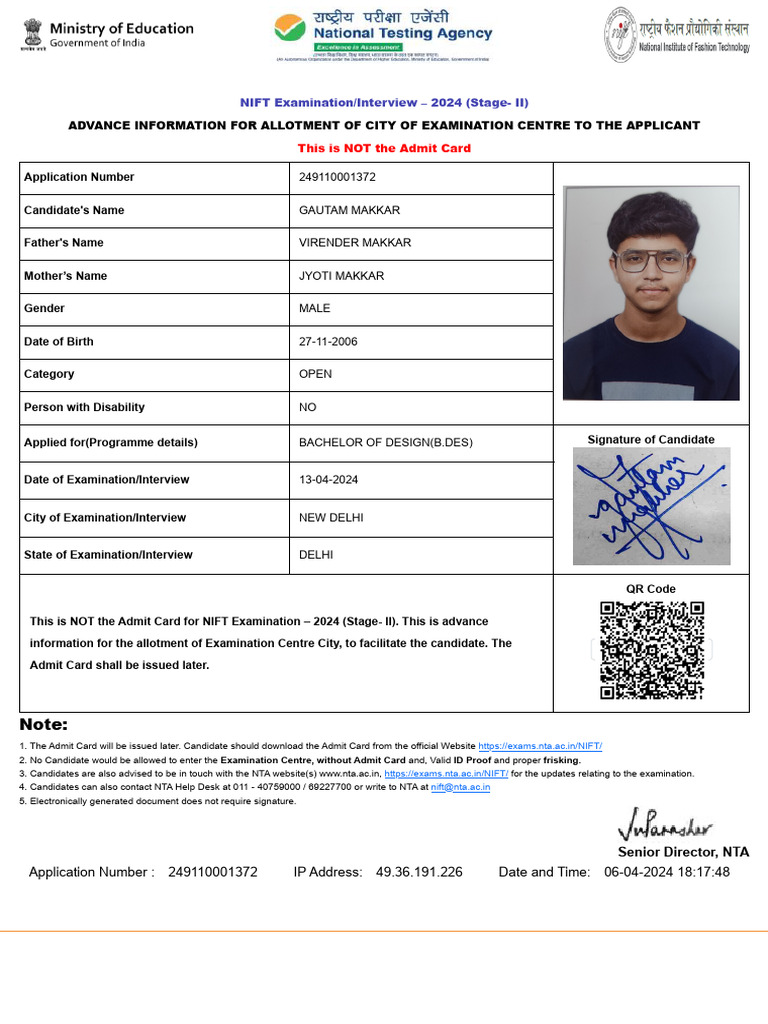 National Institute of Fashion Technology (NIFT) - India City | PDF ...