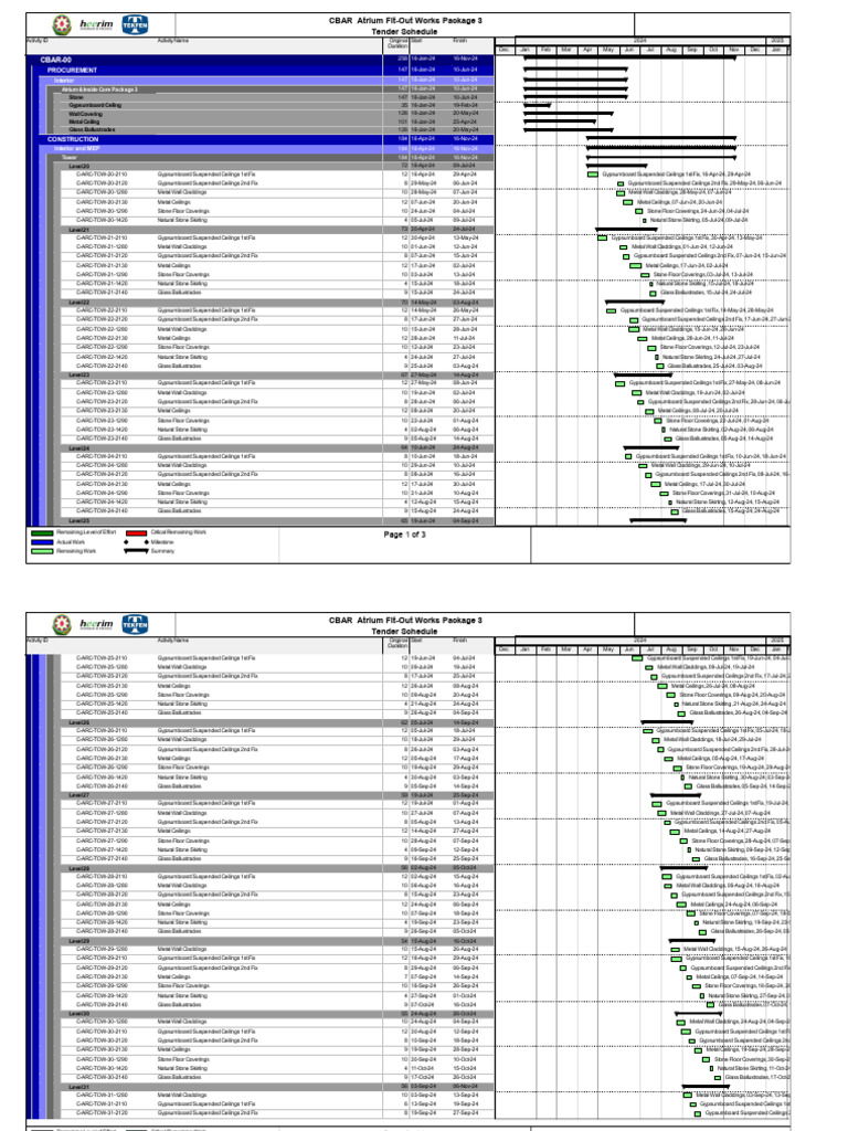 Glass Ballustrades Installation Schedule | PDF | Ceiling | Building ...