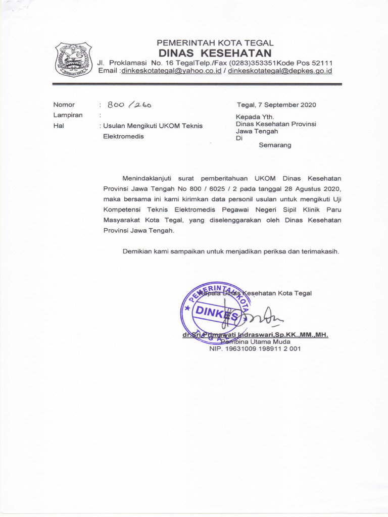 Usulan Mengikuti UKOM Liany | PDF