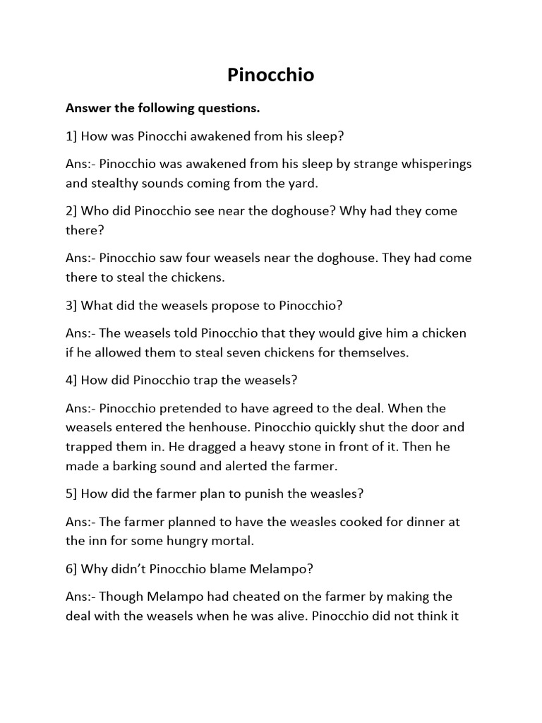 Pinocchio | PDF