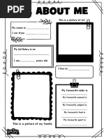 Teen All About Me Worksheet | PDF