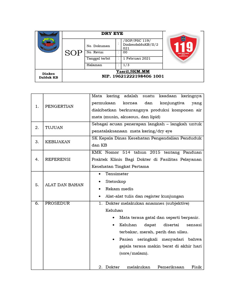 Penatalaksanaan Mata Kering dan Foamy Tears | PDF