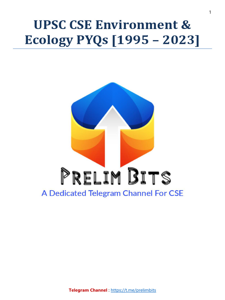 CSE Environment & Ecology PYQs (1995 - 2023) | Download Free PDF | Chlorofluorocarbon | Kyoto ...
