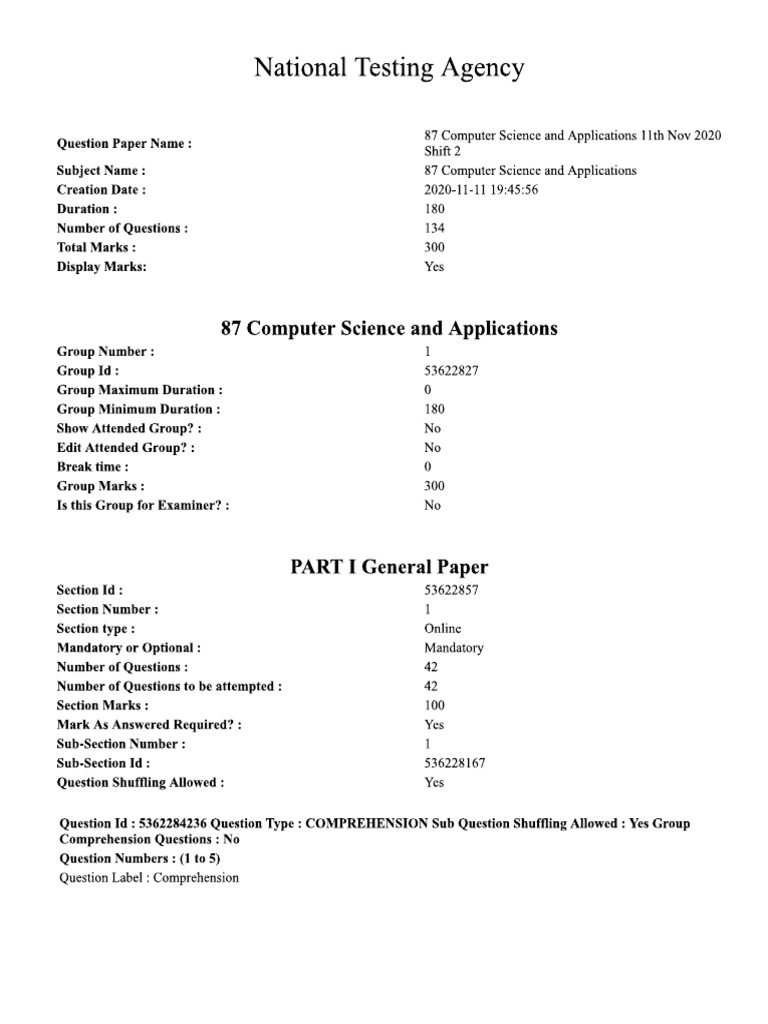 NET 2020 Paper 1 and 2 | PDF