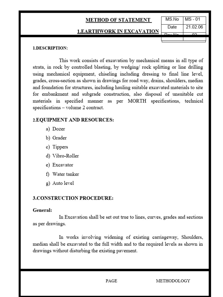 01 -- Excavation | Download Free PDF | Road | Earth Sciences