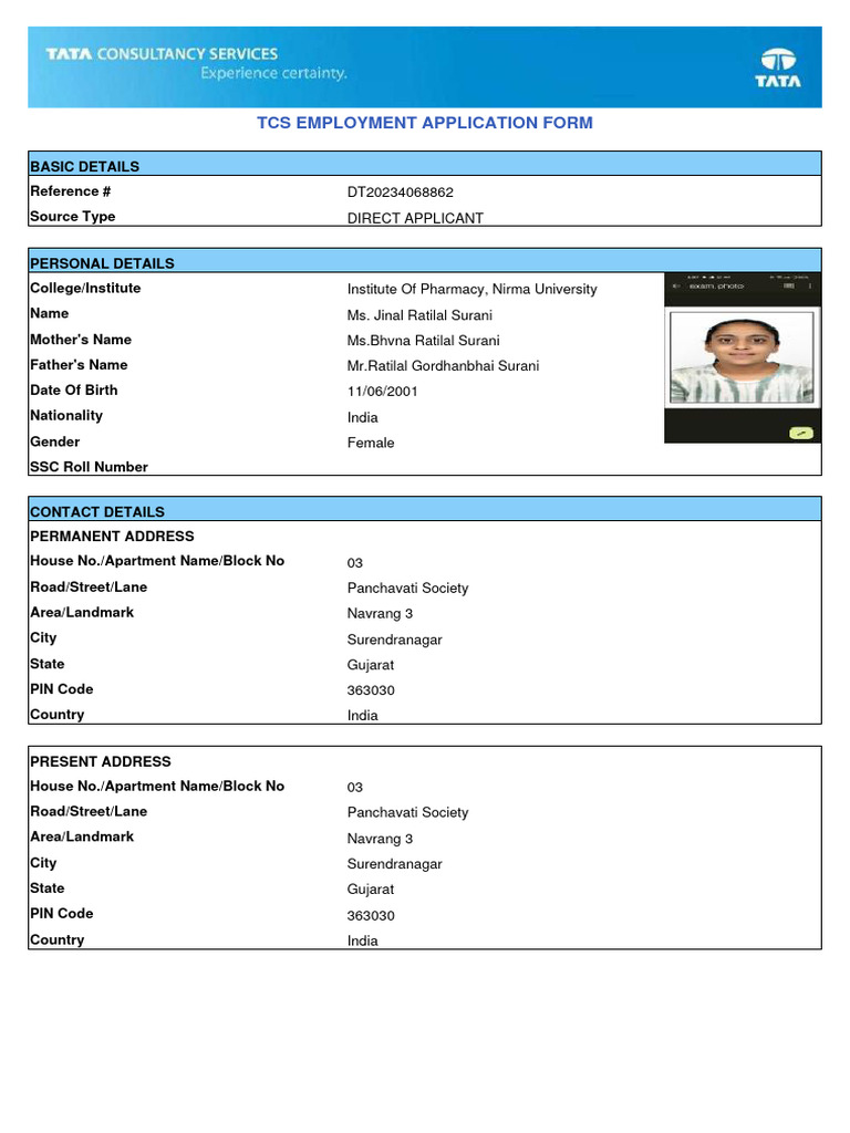 Tcs Application | PDF | Public Law | Common Law