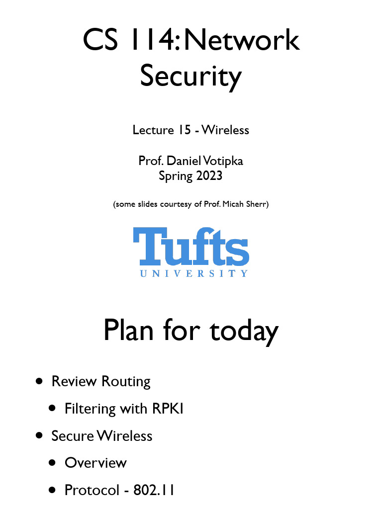 Lec15 Wireless | Download Free PDF | Cryptography | Computer Networking