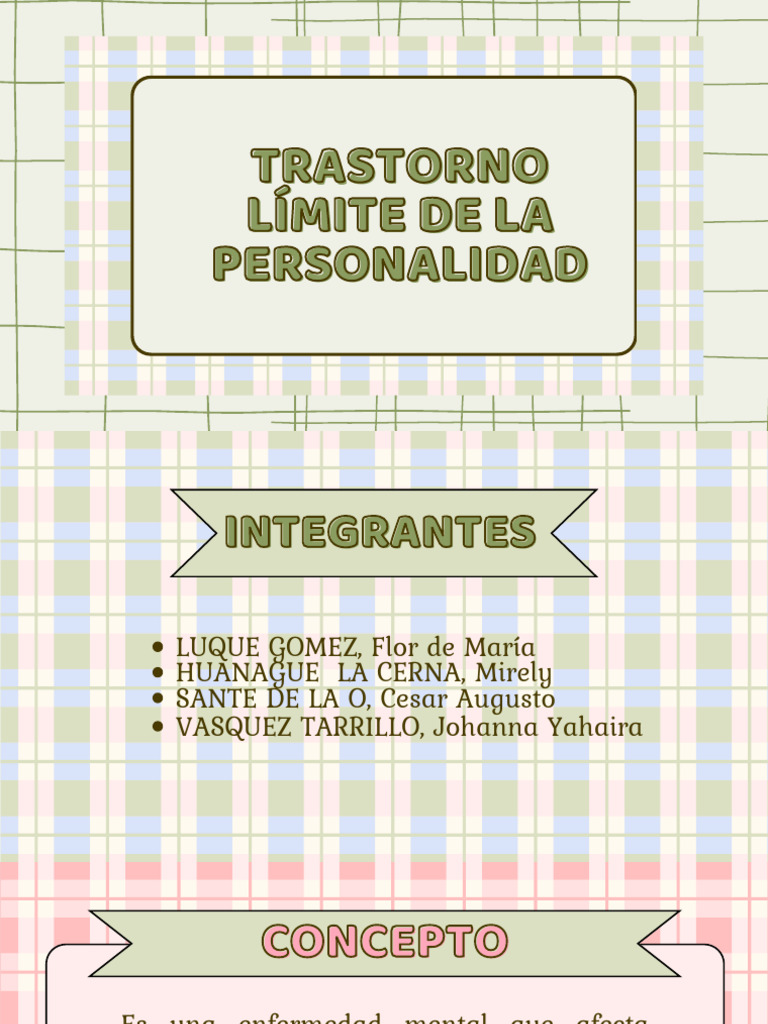 Trastorno Límite de La Personalidad | PDF | Trastorno límite de la personalidad | Trastorno ...