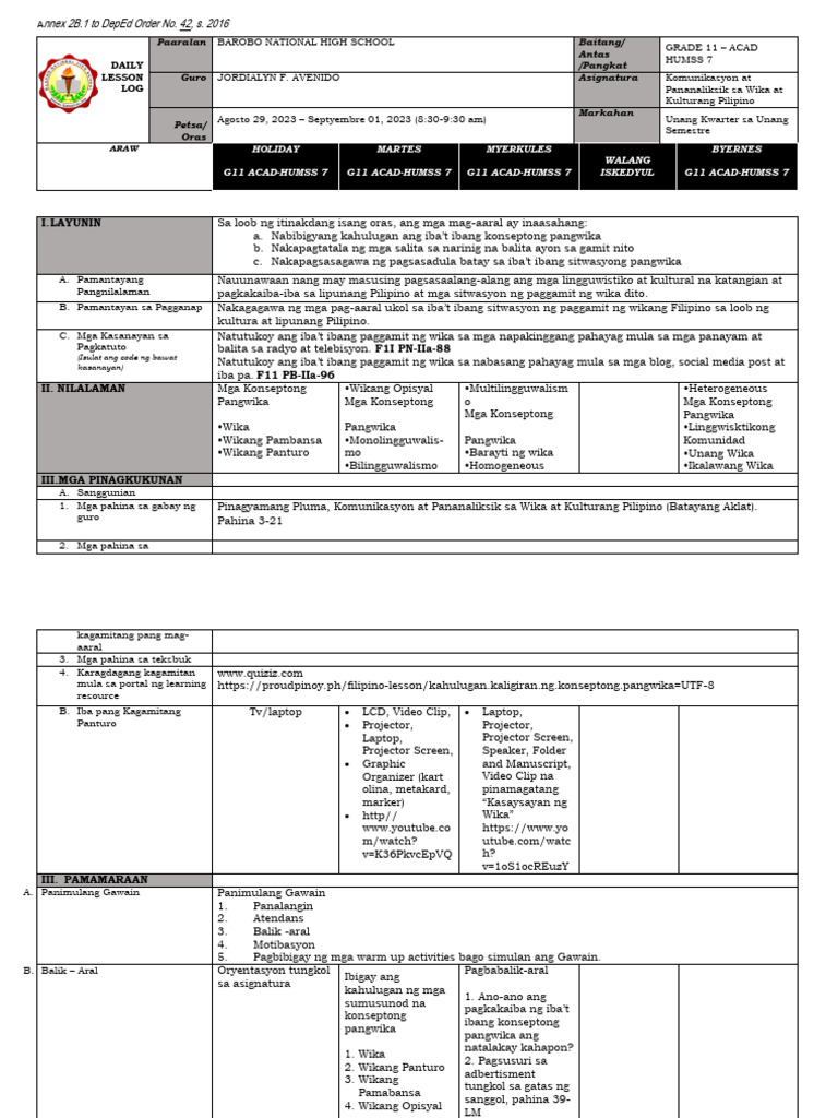 DLL KPWKP Q1 W1 | PDF