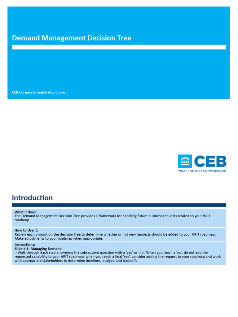 Demand Management Decision Tree Guide | PDF | Business