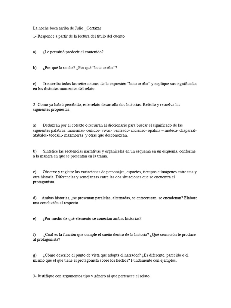 Guia de Analisis de Cuentos | PDF | Cuentos