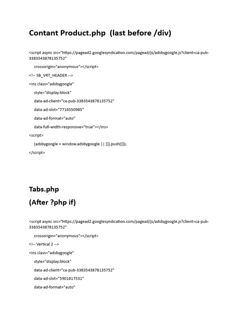 Ad Code Pdf