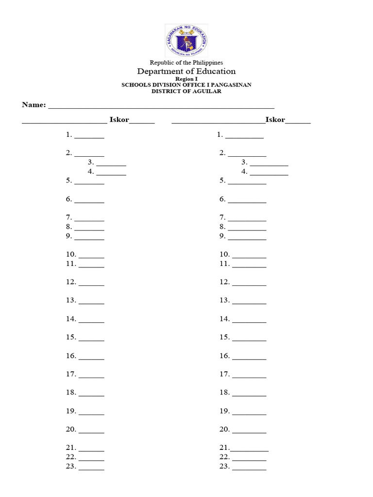 Answer Sheet | PDF | Philippines | Public Administration
