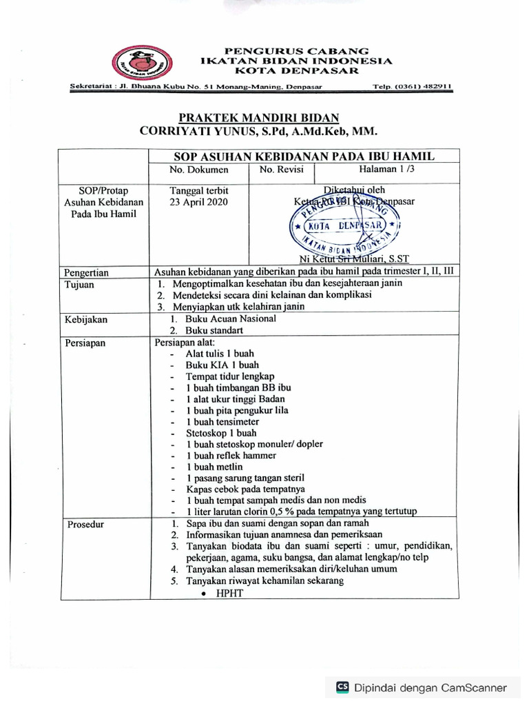 SOP ASKEB Corriyati | PDF