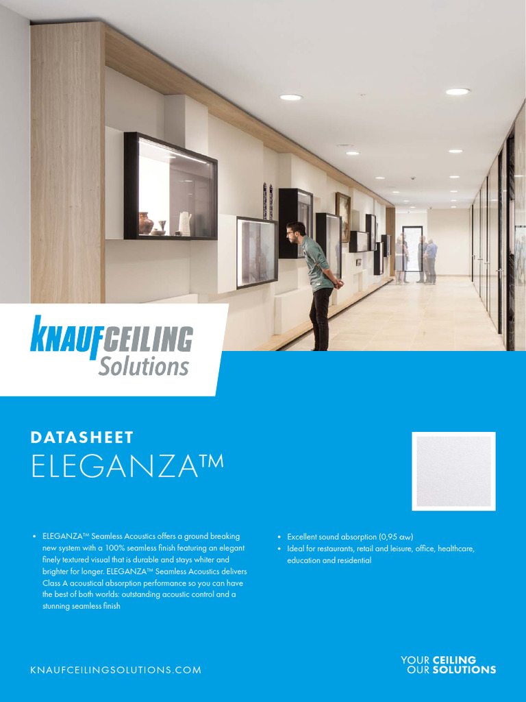 DS Knauf Ceiling Solutions ELEGANZA EN | Download Free PDF | Sound | Classical Mechanics