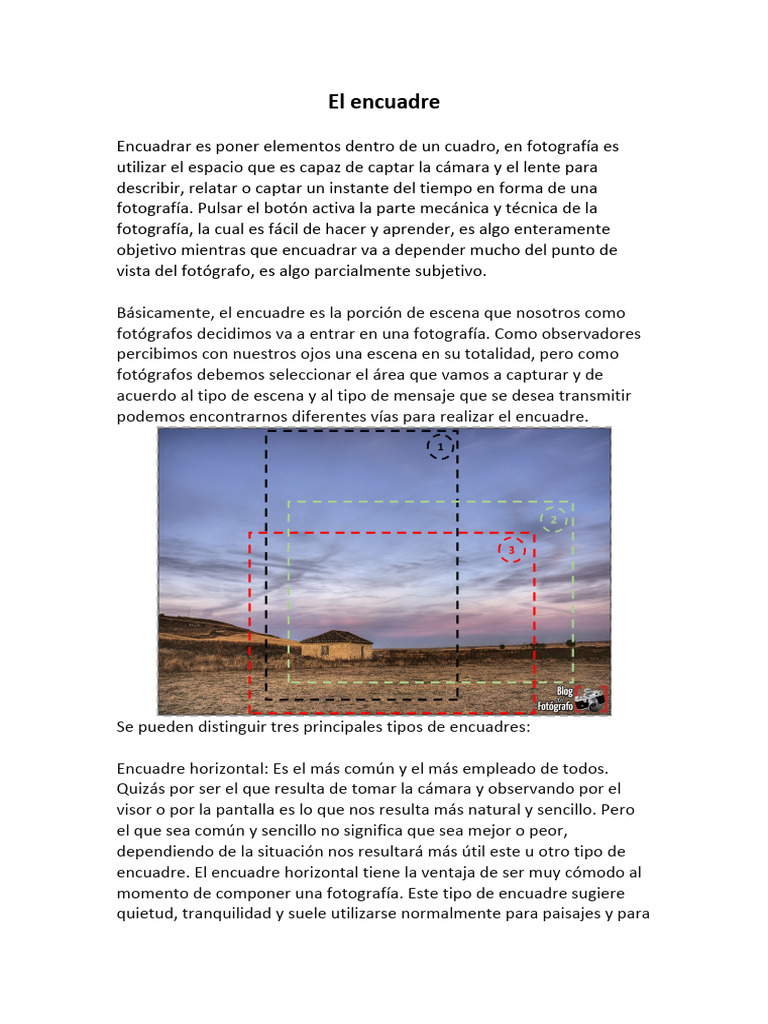 El Encuadre y La Composición Impartido Por Mario de Moya | PDF ...