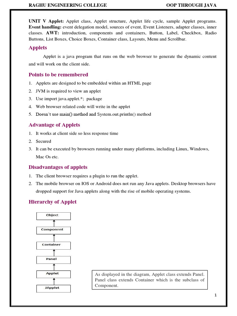 OOP Through Java Unit - 5 | PDF | Object Oriented Programming ... OOP Through Java Unit - 5 | PDF | Object Oriented Programming ...