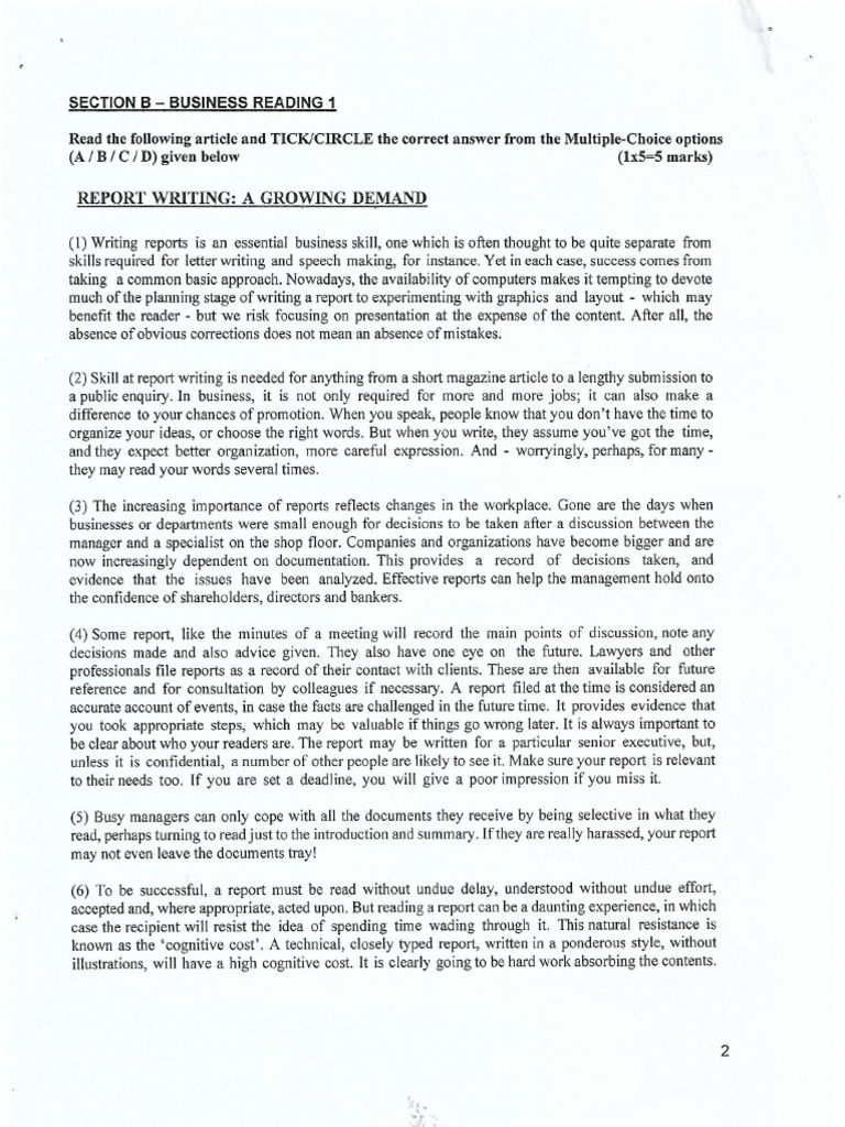 Assignment Reading Comprehension | PDF