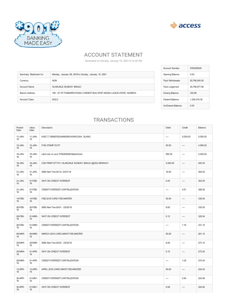 Olakunle Sunday Banjo 0762206029 20210110061235 | PDF | Banking ...
