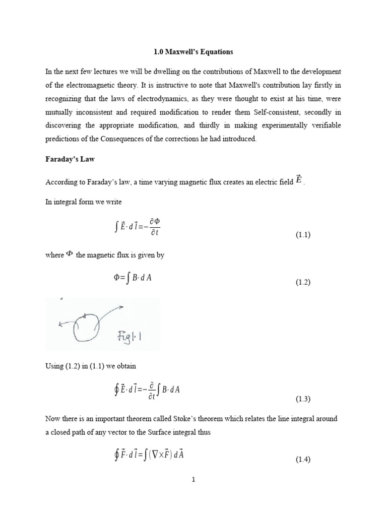 Understanding Maxwell's Equations | PDF | Electric Field | Maxwell's ...